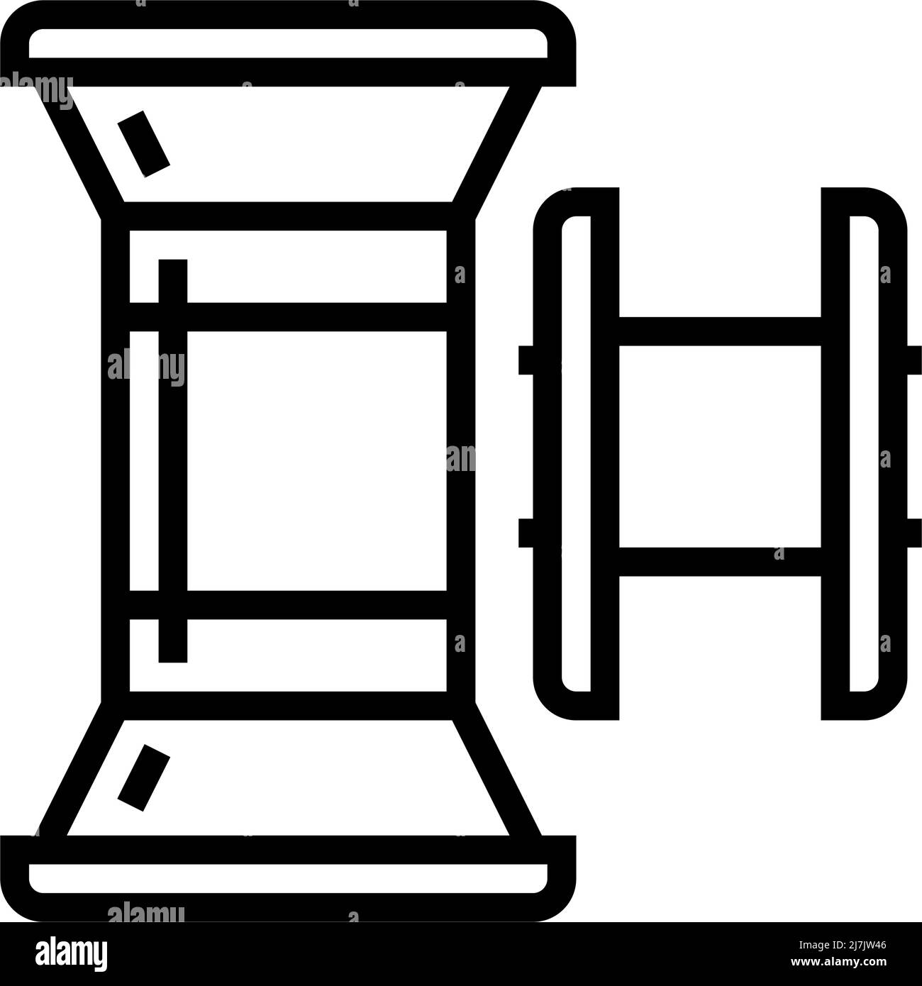 spool sewer accessory line icon vector illustration Stock Vector Image ...