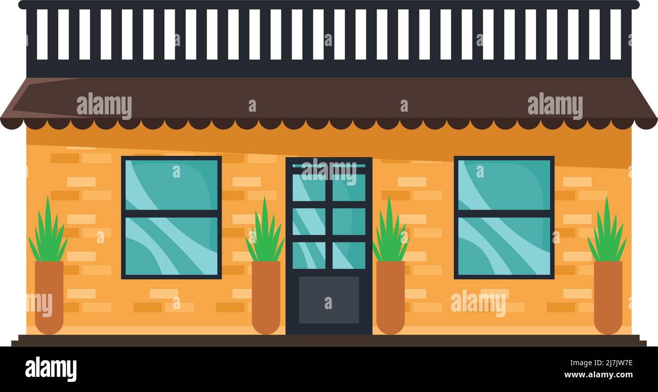 building with plants and terrace Stock Vector Image & Art - Alamy