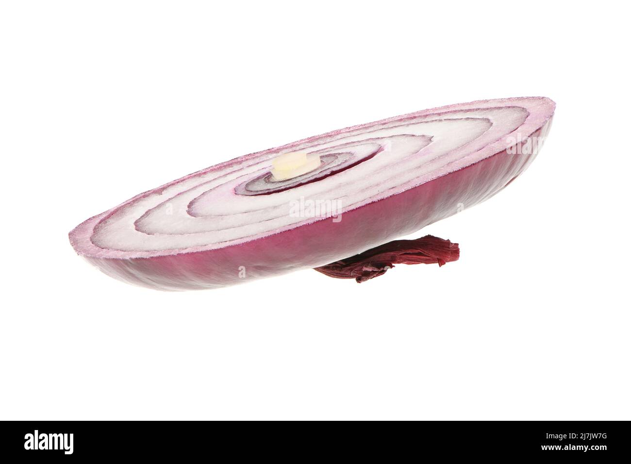 Red onion sliced into rings isolated on white background. High ...
