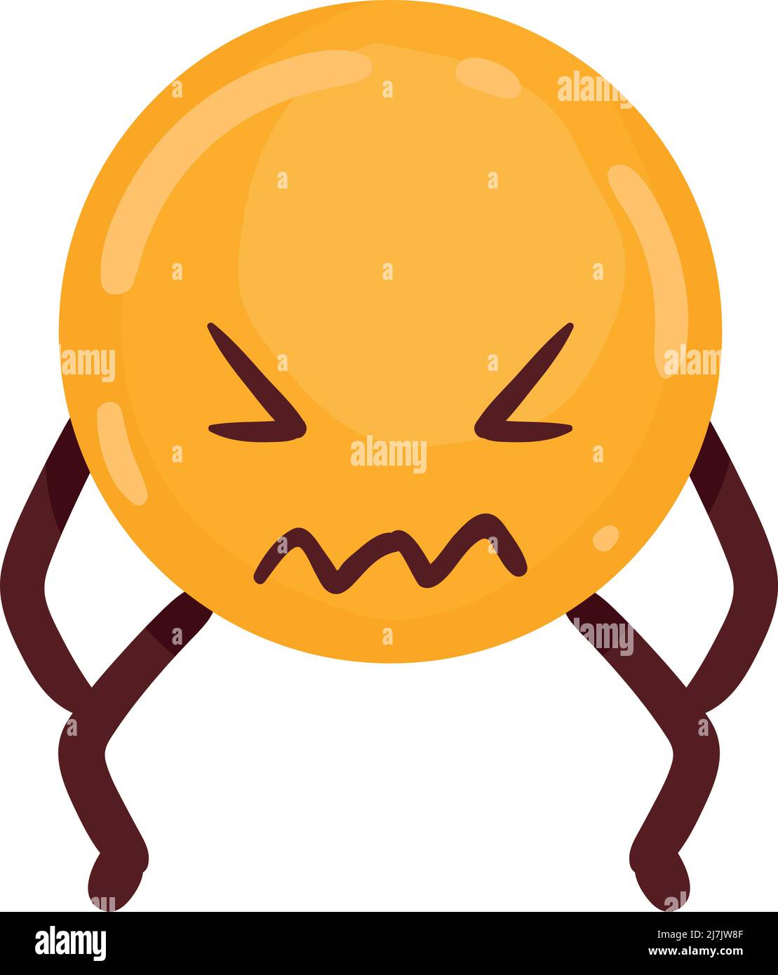 angry yellow emoji Stock Vector Image & Art - Alamy