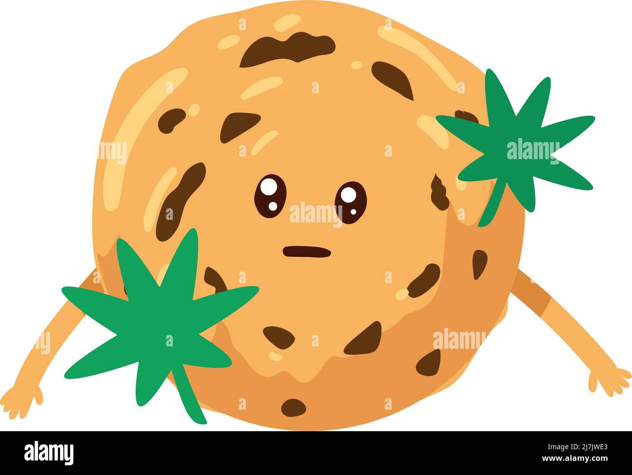 cannabis cookie kawaii Stock Vector Image & Art - Alamy