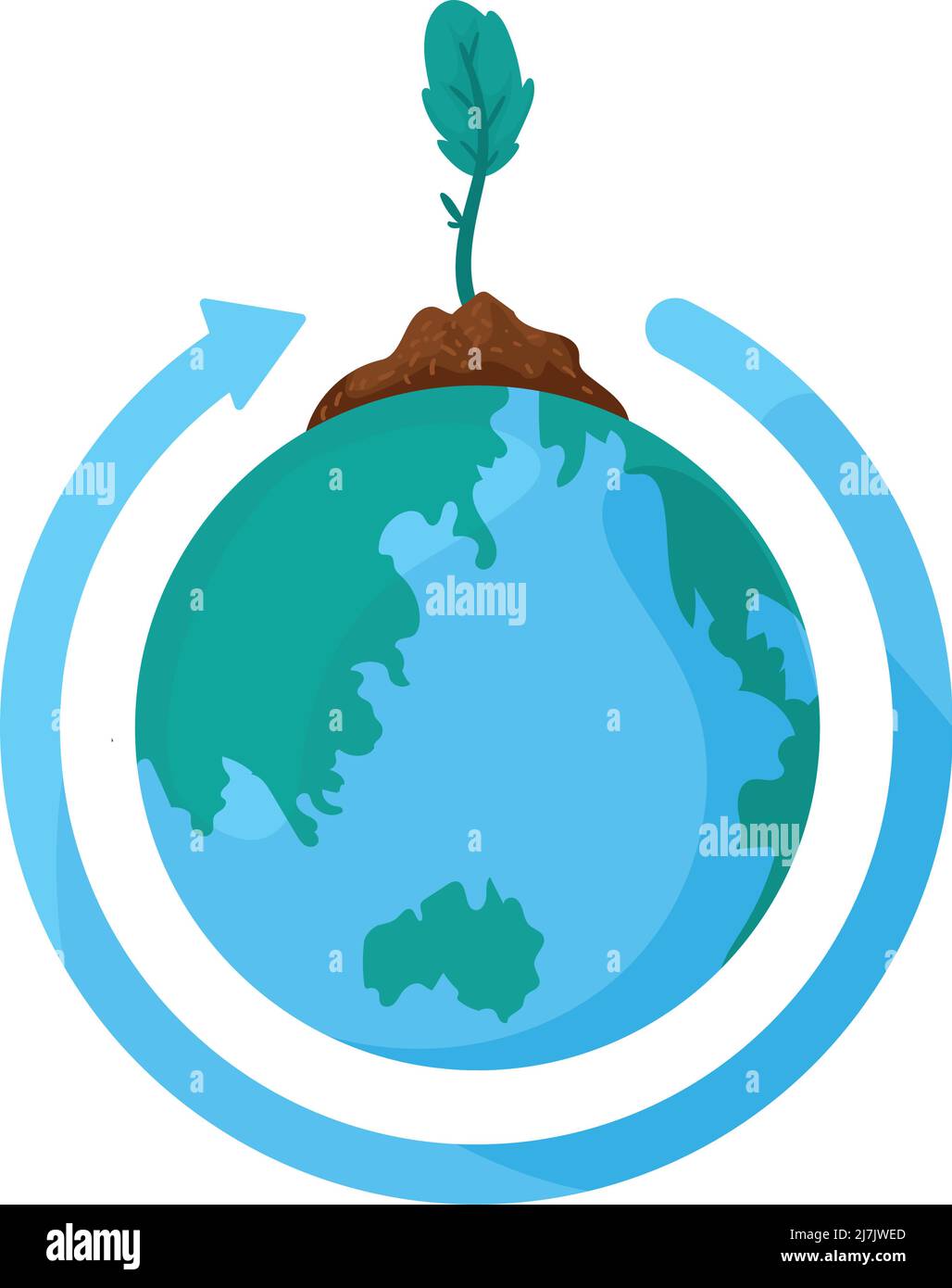 earth planet with plant Stock Vector Image & Art - Alamy
