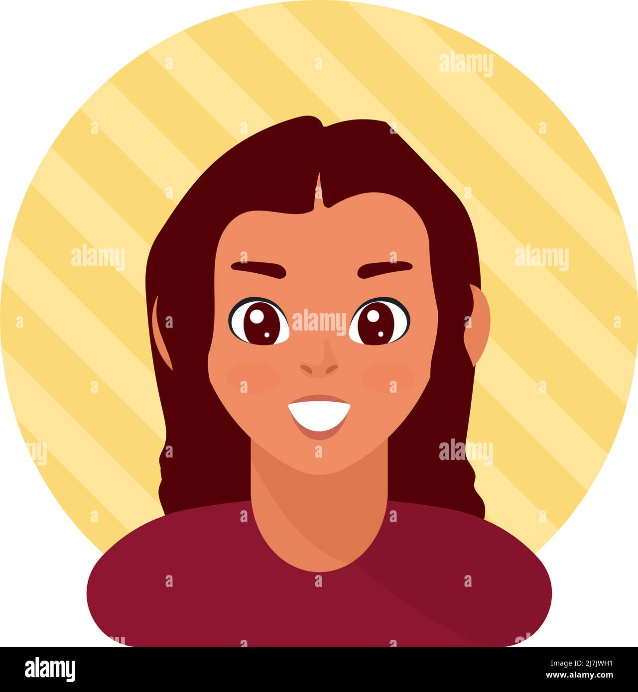 happy woman prophile picture Stock Vector Image & Art - Alamy