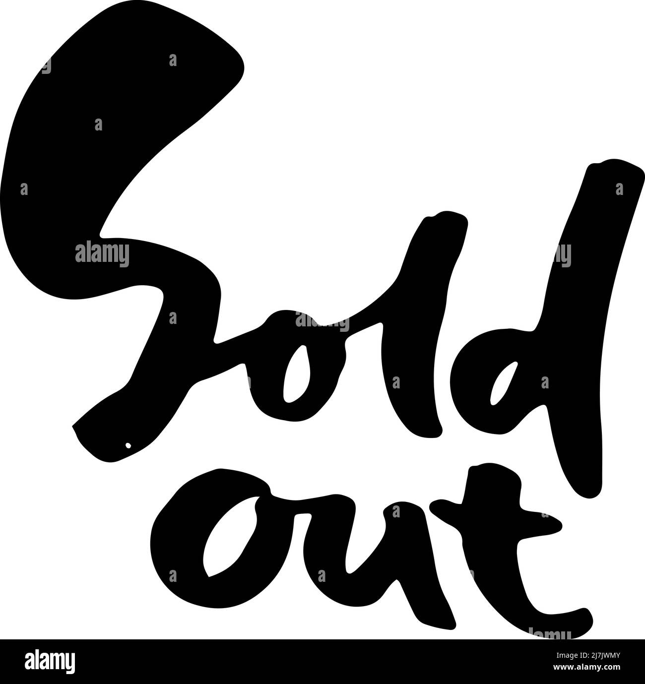 Modern brush lettering. Sold out Stock Vector Image & Art - Alamy