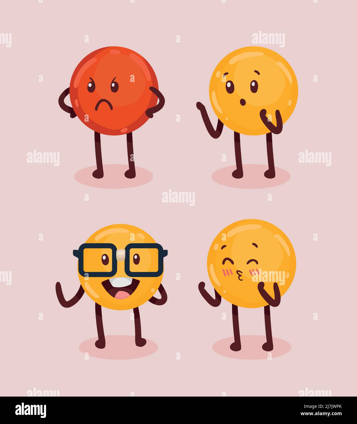 four emojis characters icons Stock Vector Image & Art - Alamy