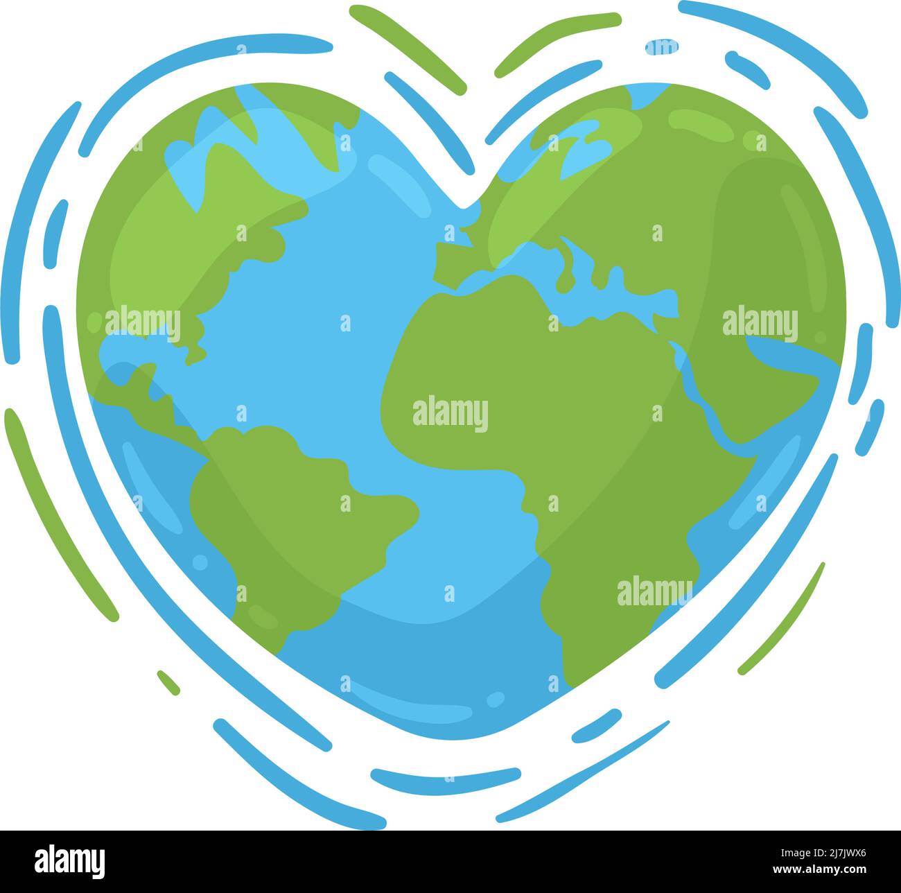 earth with heart shape Stock Vector Image & Art - Alamy