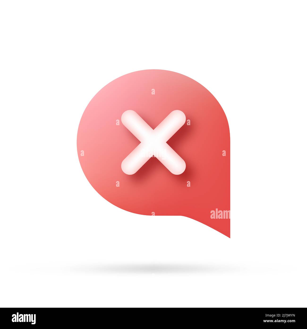 Cross ban and error icon. Vector 3d illustration Stock Vector Image ...