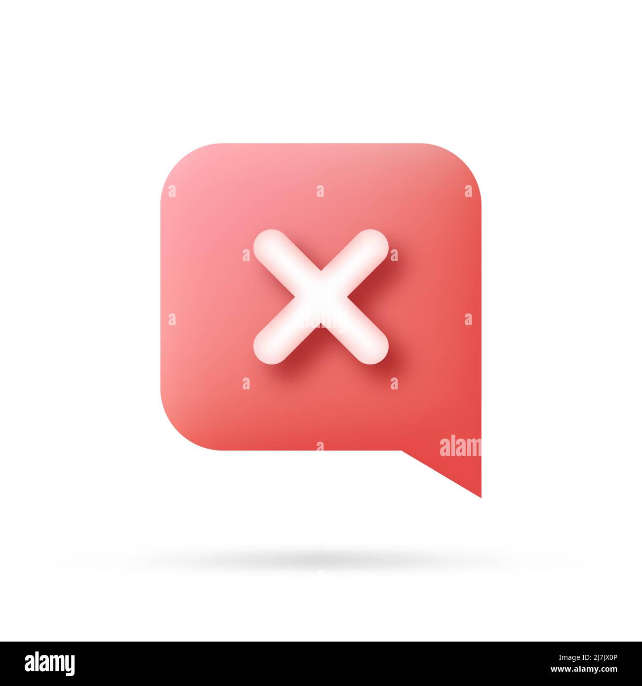 Cross ban and error icon. Vector 3d illustration Stock Vector Image ...
