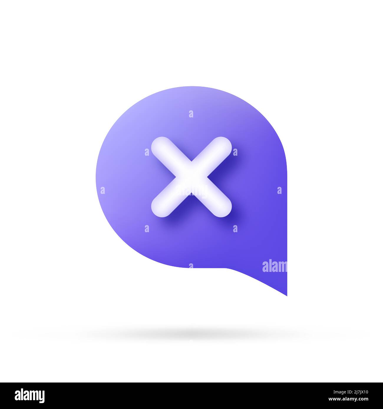 Cross ban and error icon. Vector 3d illustration Stock Vector Image ...