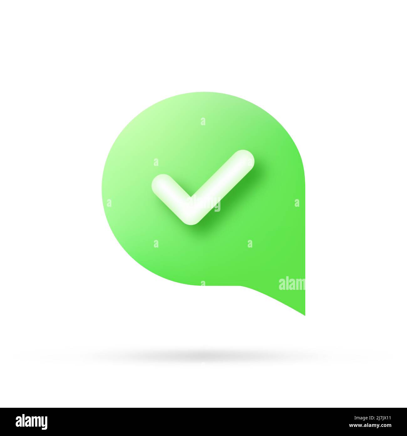 Check mark confirmation and approval icon. Vector 3d illustration Stock ...