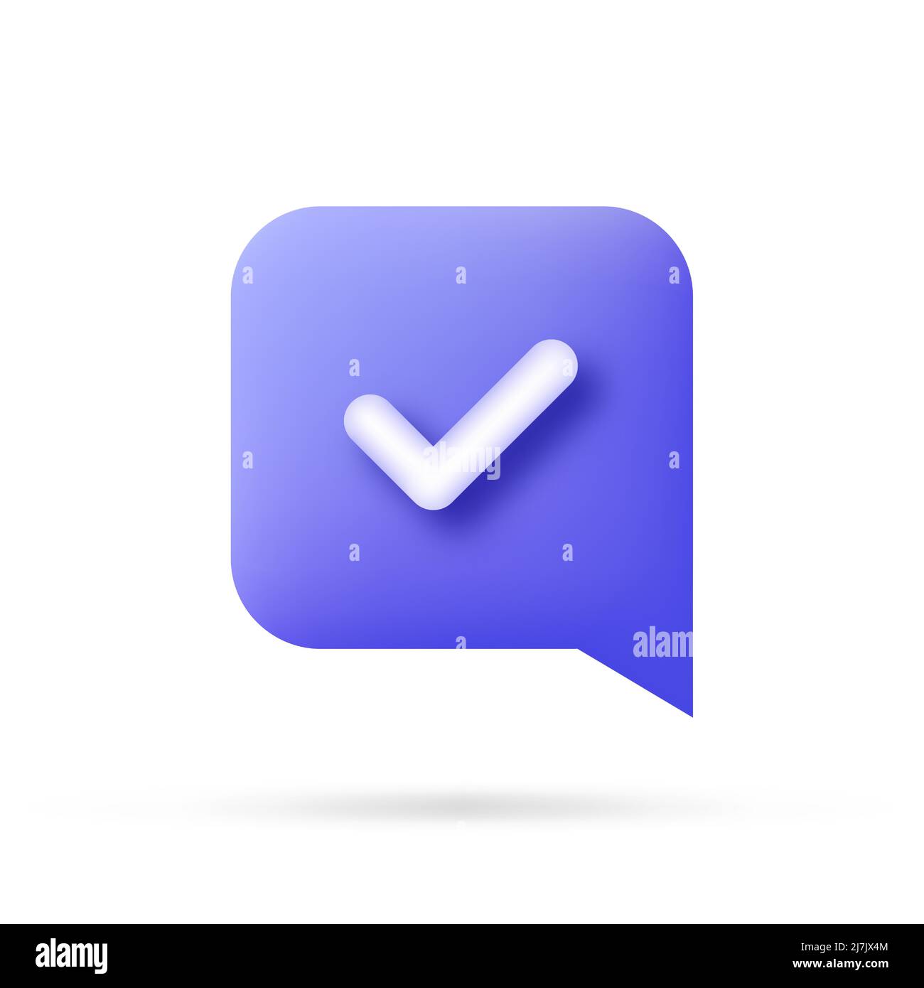 Check mark confirmation and approval icon. Vector 3d illustration Stock ...