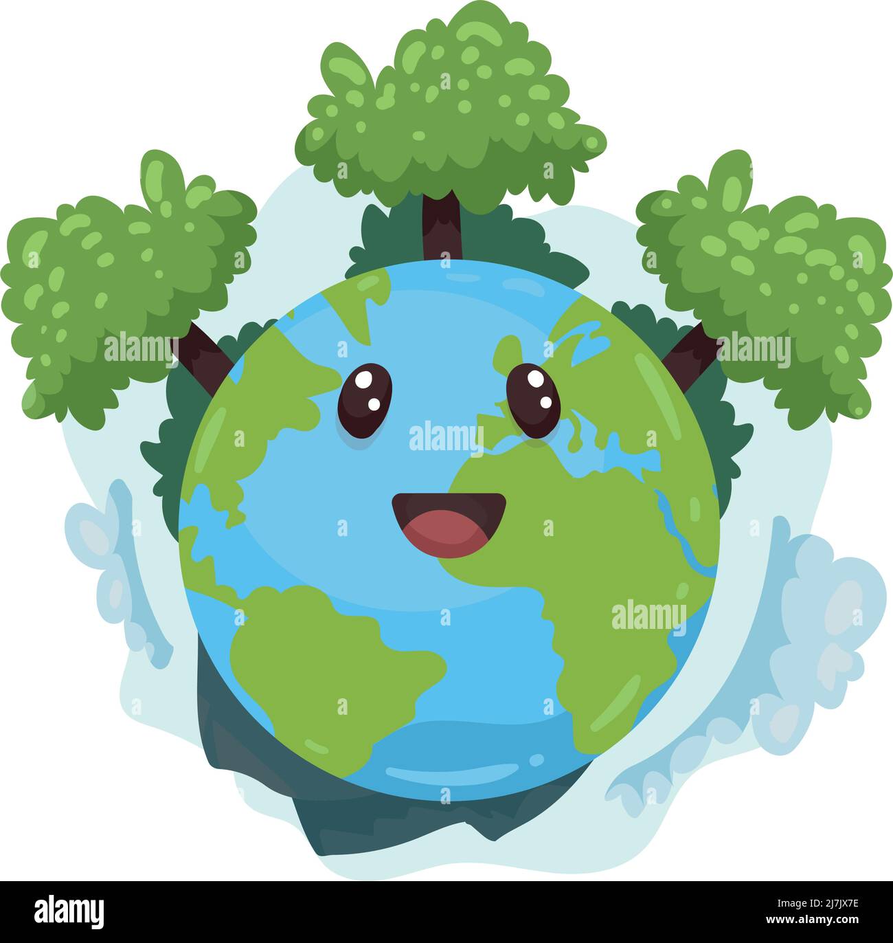 World planet earth kawaii character Cut Out Stock Images & Pictures - Alamy