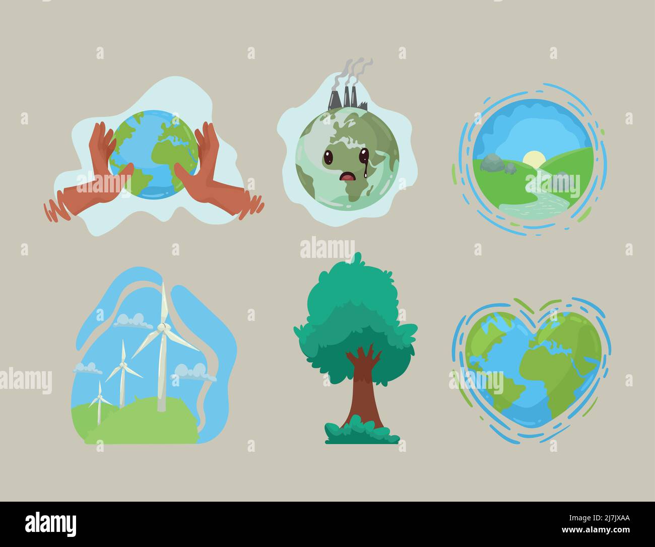 six earth planet icons Stock Vector Image & Art - Alamy