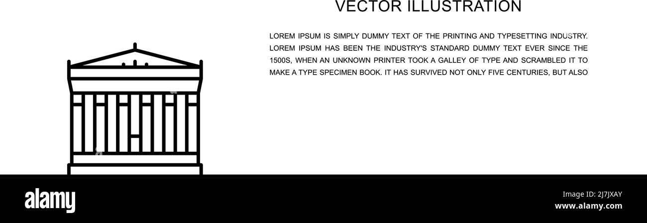 Kiev, Ukraine - March 1, 2022: Vector Acropolis of Athens, Greece ...