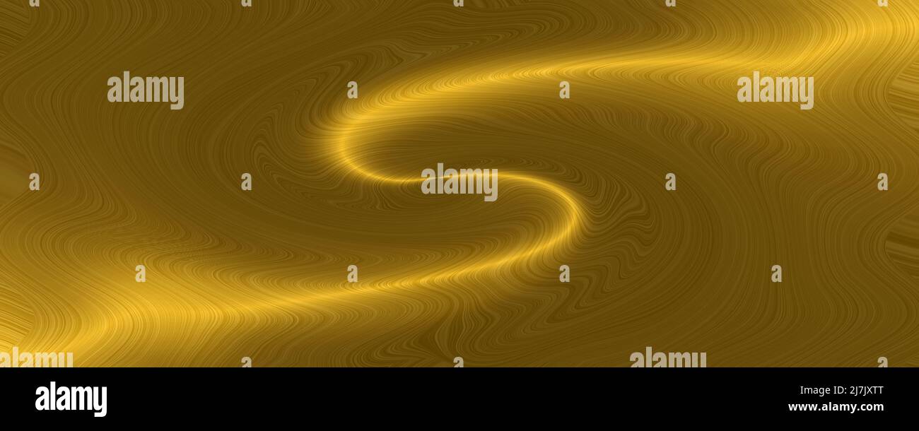 Bright golden neon glowing flux effect abstract wave pattern Stock ...