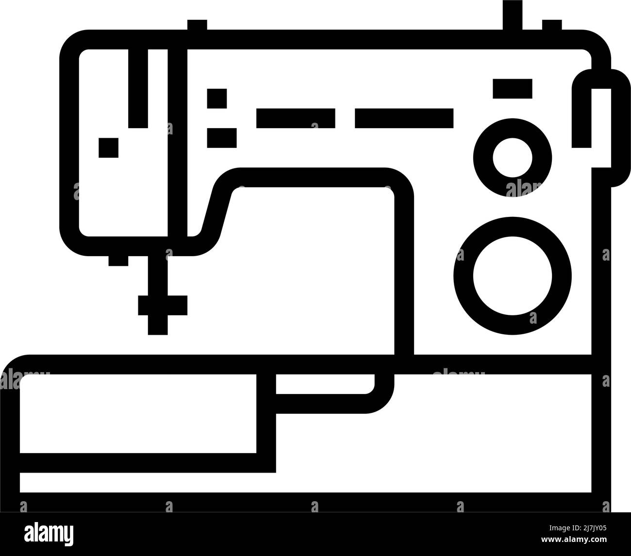 sewing machine line icon vector illustration Stock Vector Image & Art ...