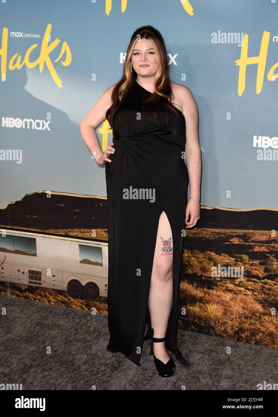 Megan Stalter walking on the red carpet at the HBO Max "Hacks" Season 2 ...