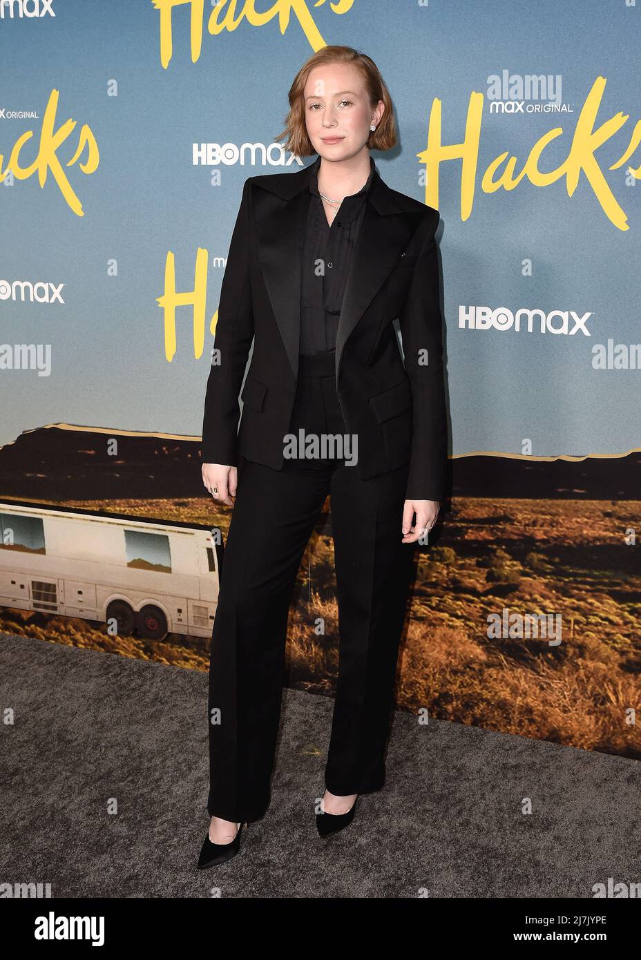 Hannah Einbinder walking on the red carpet at the HBO Max "Hacks ...