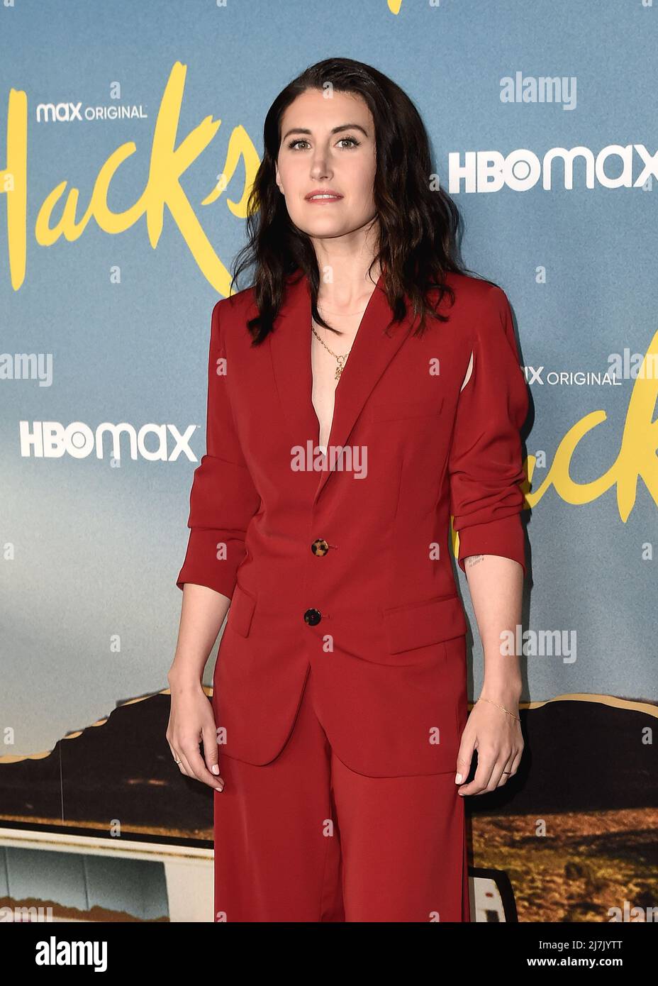 Jen Statsky walking on the red carpet at the HBO Max "Hacks" Season 2 ...