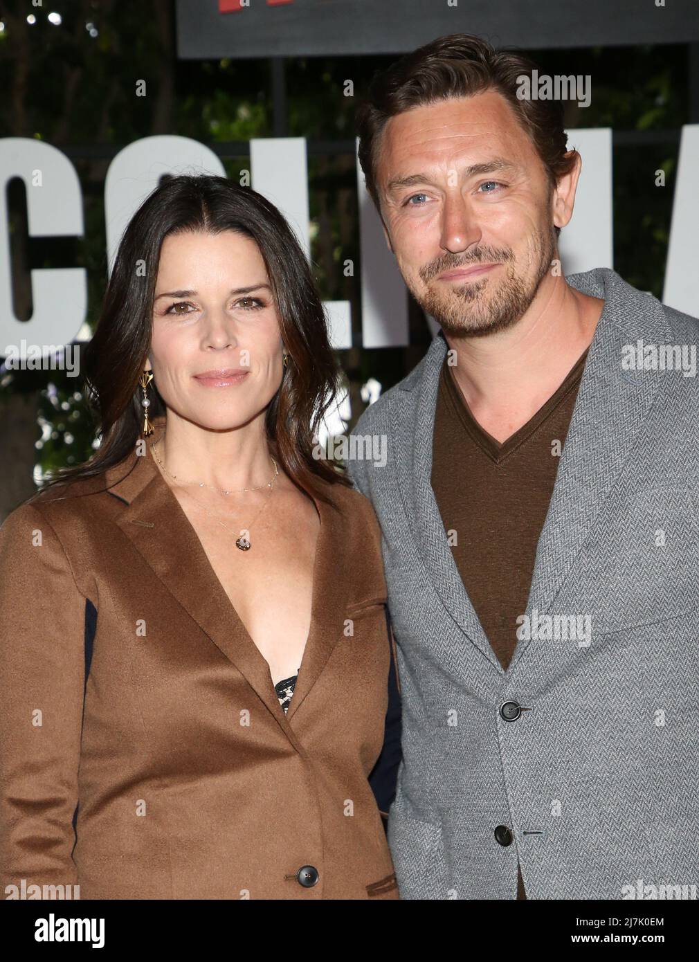 West Hollywood, California, USA. 9th May, 2022. Neve Campbell, JJ Feild ...
