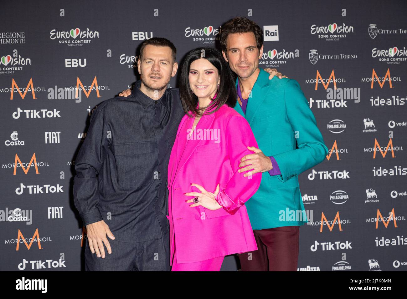 Turin (Italy) May 9th, 2022. Alessandro Catttelan, Laura Pausini, Mika ...