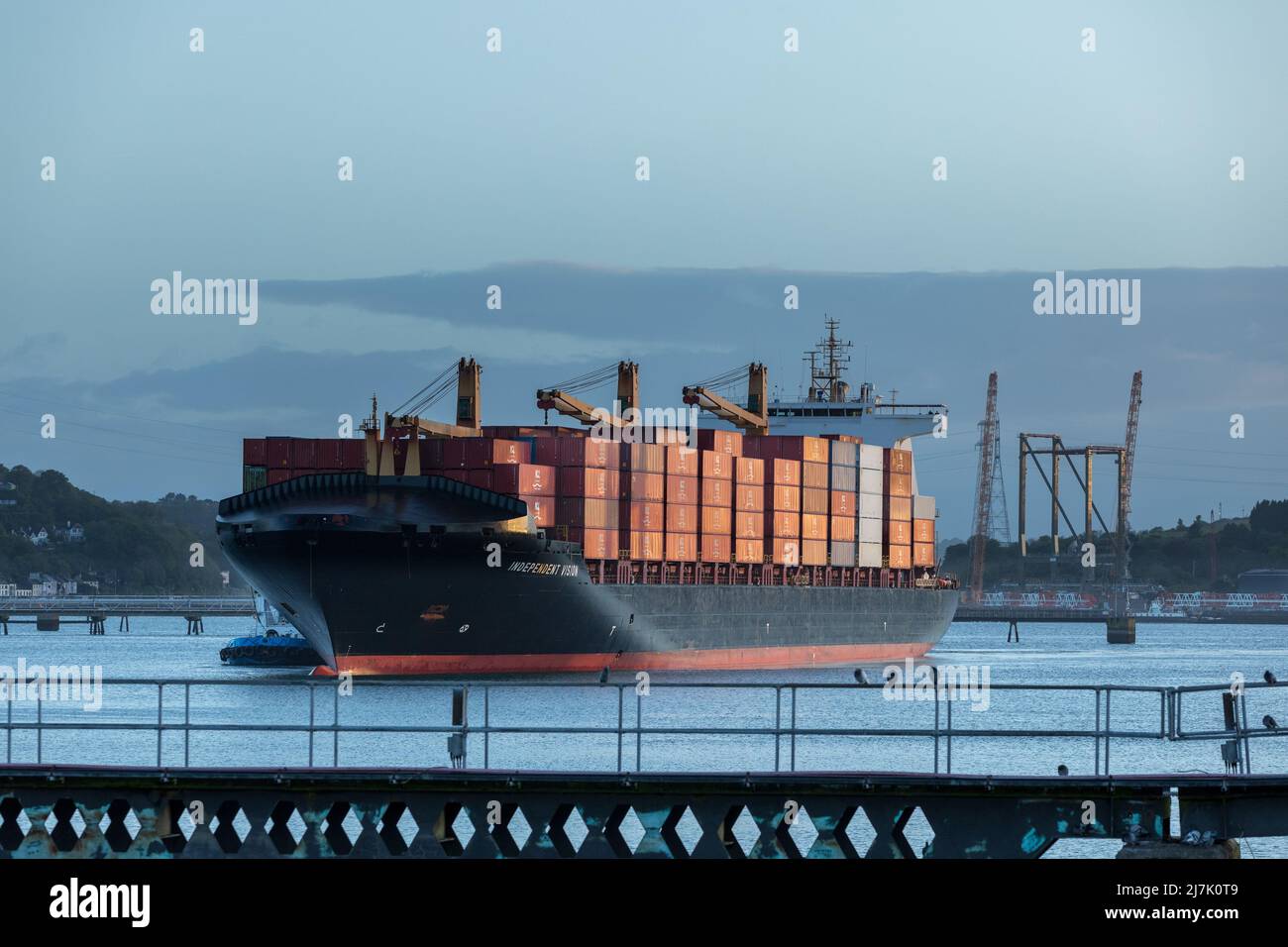 Ringaskiddy, Cork, Ireland. 10th May, 2022. Container vessel ...