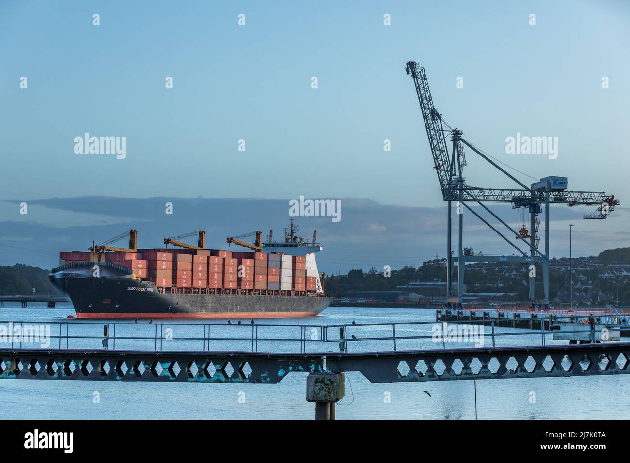 Ringaskiddy, Cork, Ireland. 10th May, 2022. Container vessel ...