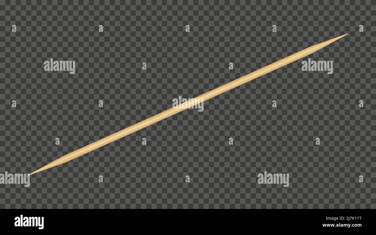 Wooden toothpick. Sharp bamboo sticks for teeth. Wood skewer with ...