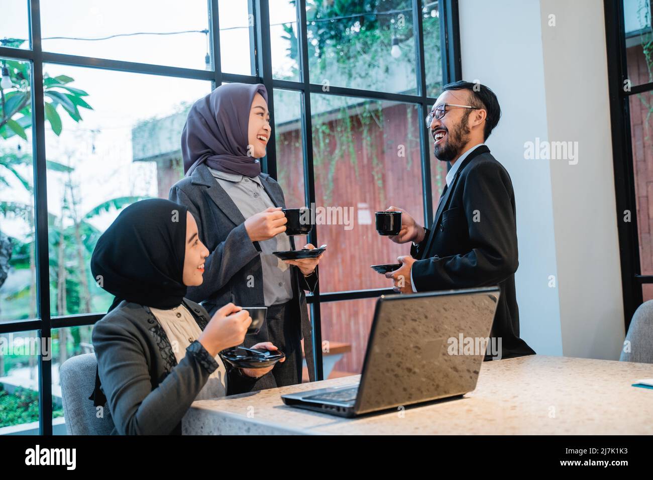 muslim team having conversation during meeting at the office Stock ...