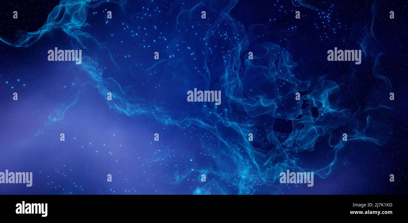 Abstract Fantasy Cosmic Starfield Universe Galaxy colorful Light Blue ...