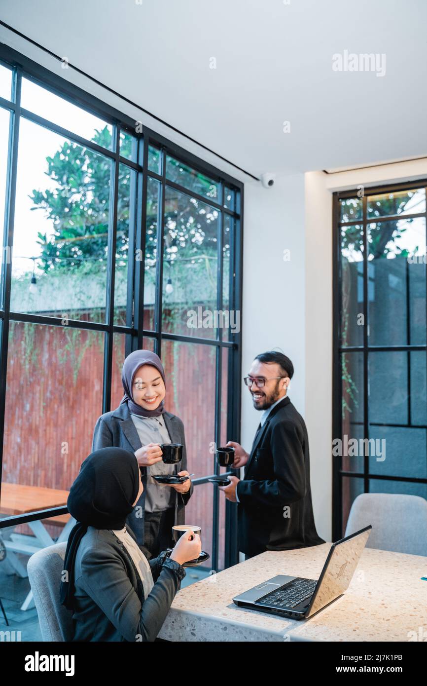 muslim team having conversation during meeting at the office Stock ...