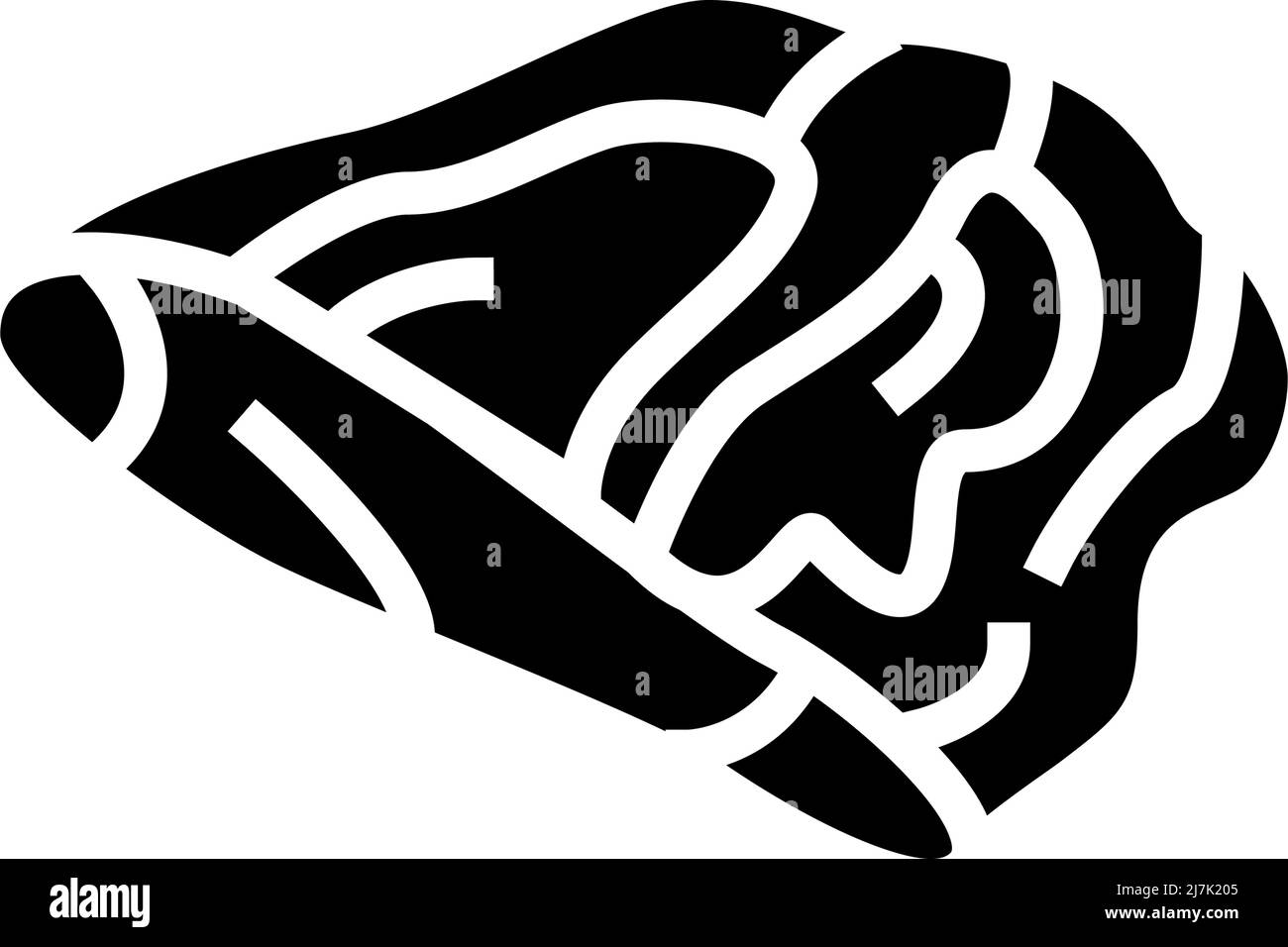 brisket beef meat glyph icon vector illustration Stock Vector Image ...