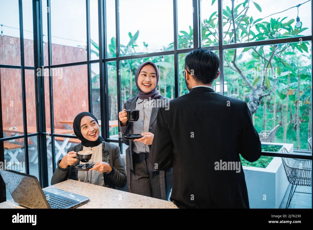 muslim team having conversation during meeting at the office Stock ...