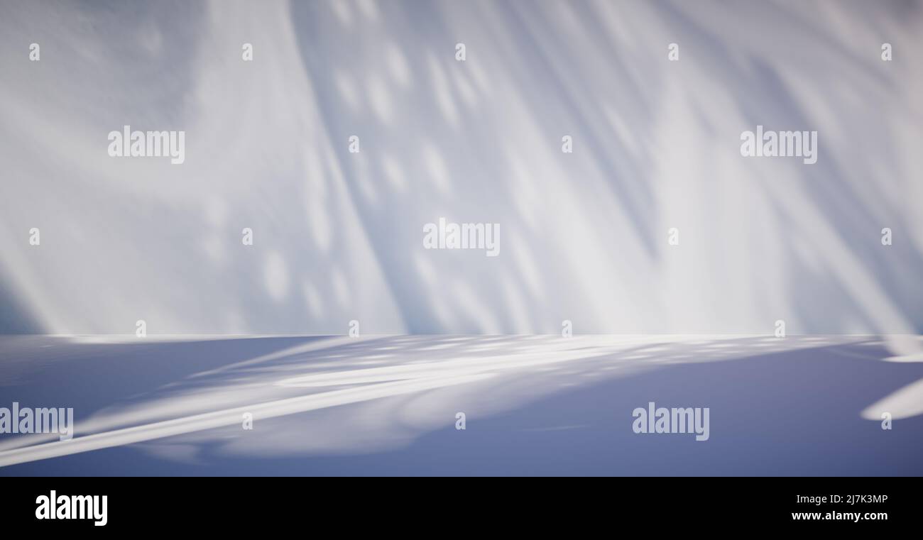 Blank colorful wall background and hard falling shadow. 3D rendering ...