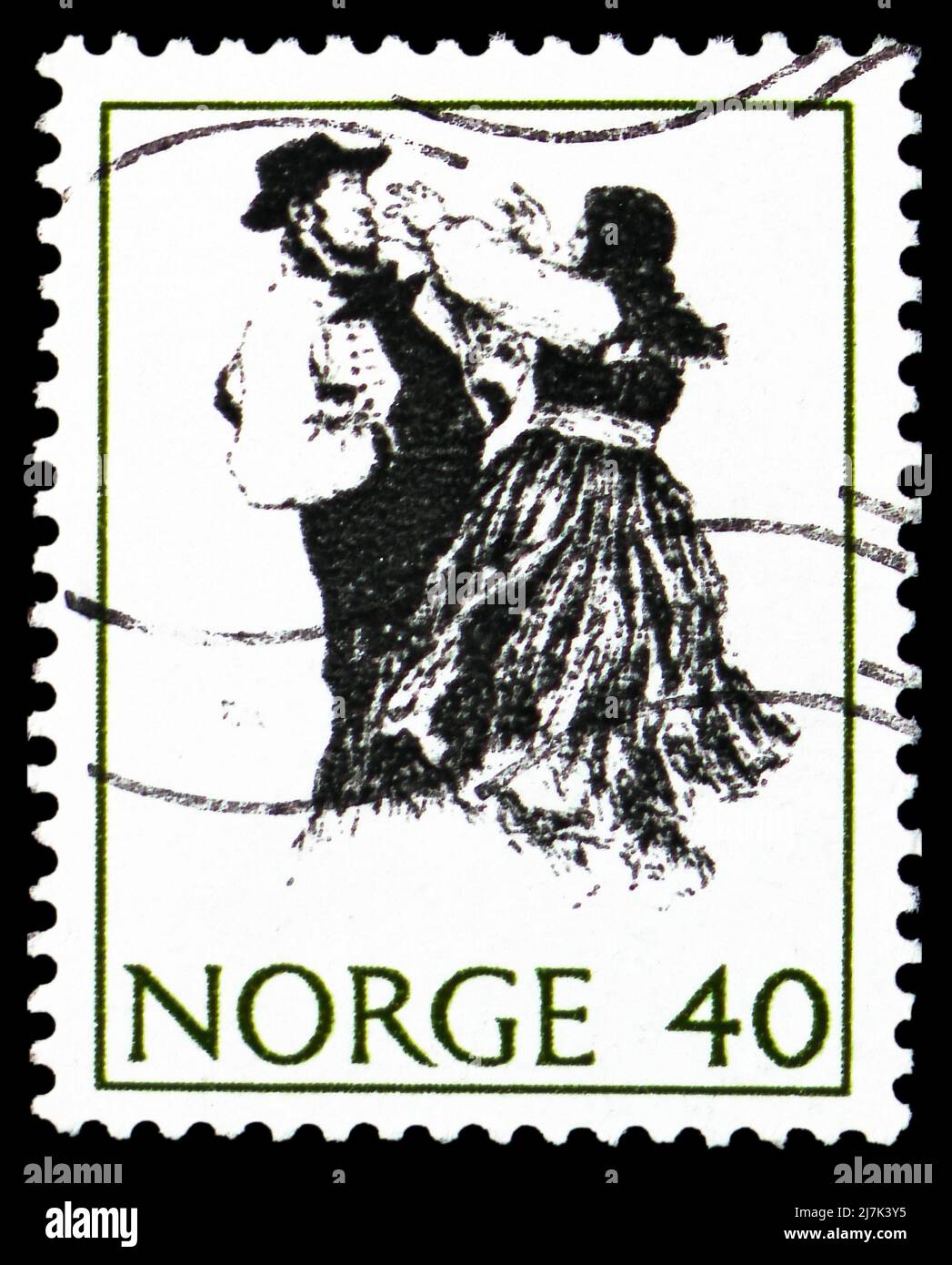 MOSCOW, RUSSIA - MARCH 27, 2022: Postage stamp printed in Norway shows ...