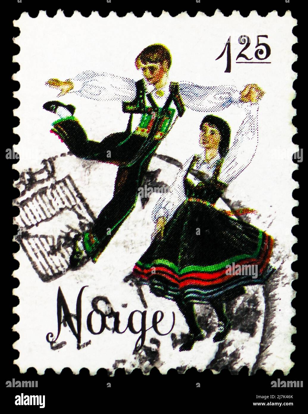 MOSCOW, RUSSIA - MARCH 27, 2022: Postage stamp printed in Norway shows ...