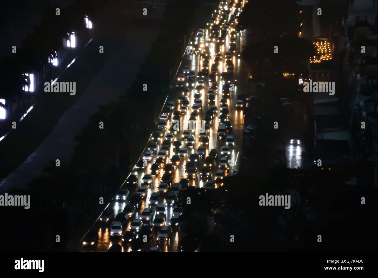Jakarta downtown night traffic road hi-res stock photography and images ...