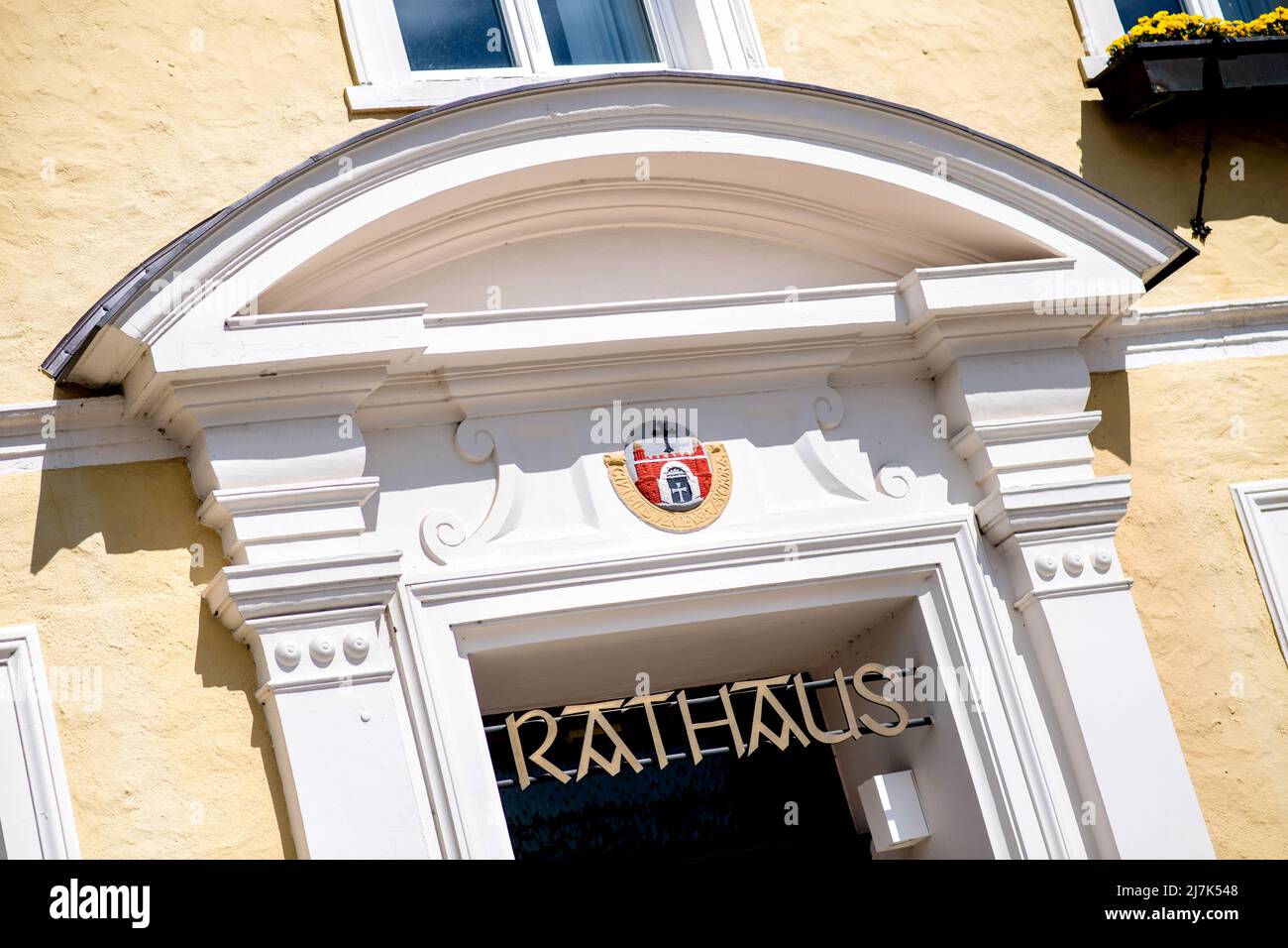 Verden, Germany. 05th May, 2022. The historic town hall of the city is ...