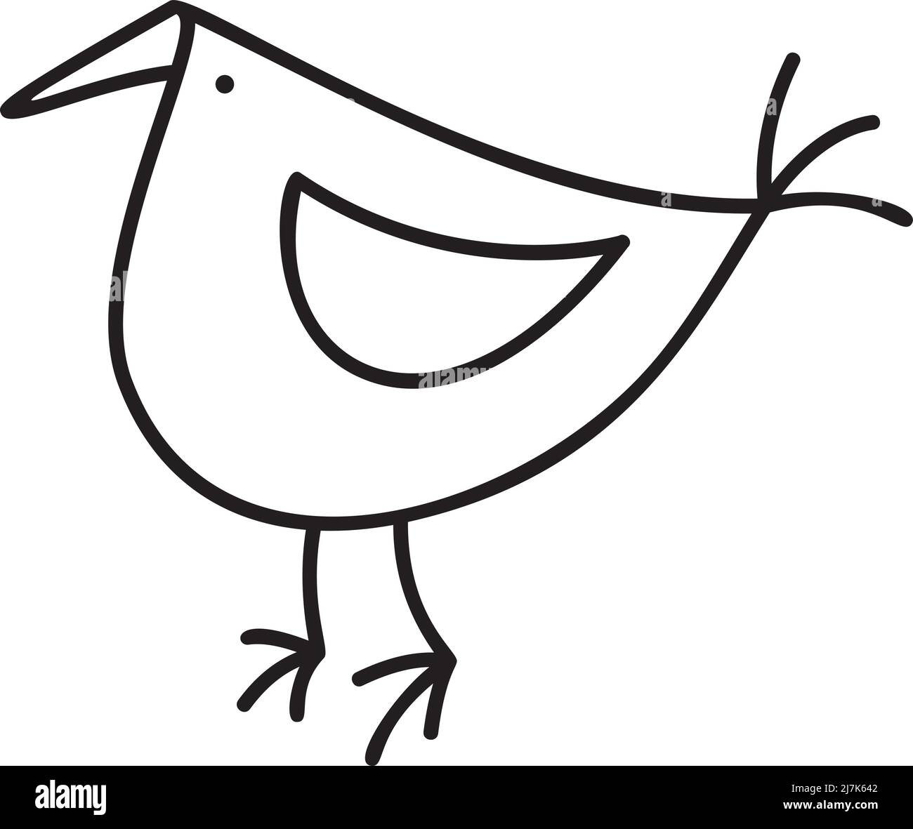 Monoline vector bird line art outline logo icon sign symbol design ...