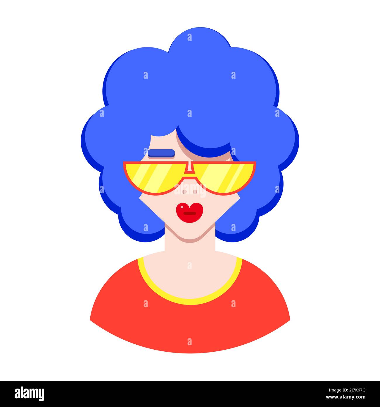 Female face in flat style Stock Vector Image & Art - Alamy