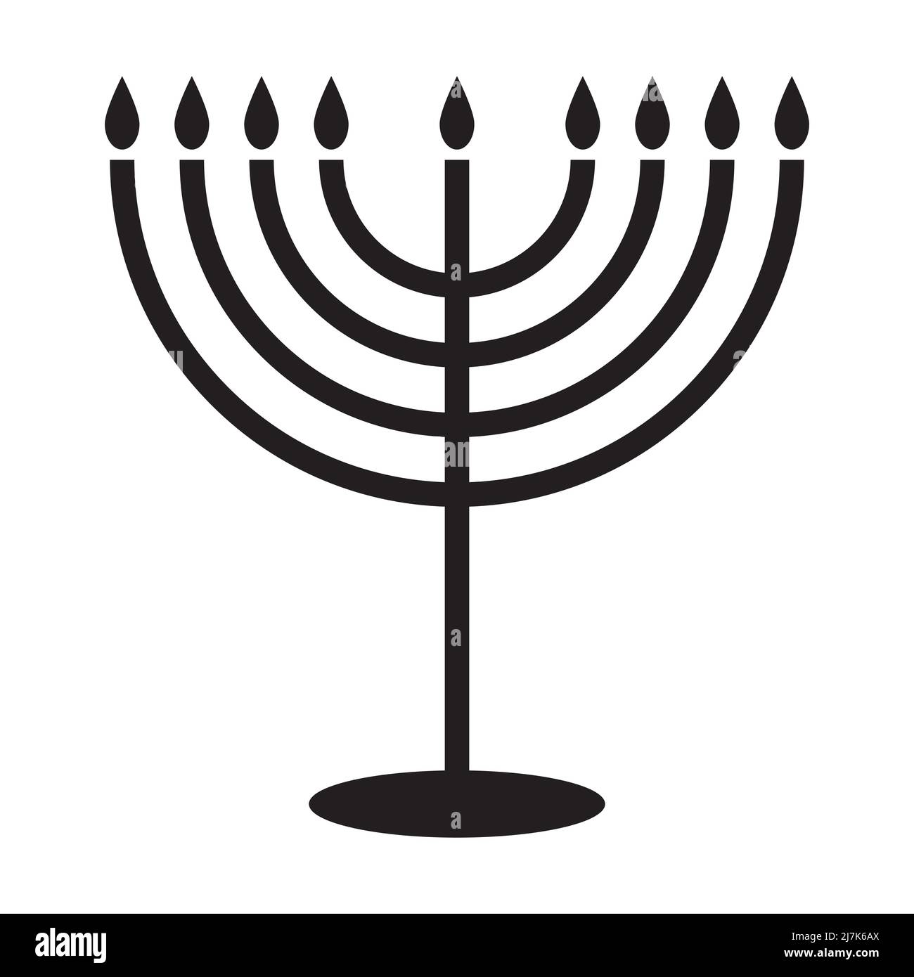 Menorah icon vector for graphic design, logo, website, social media ...
