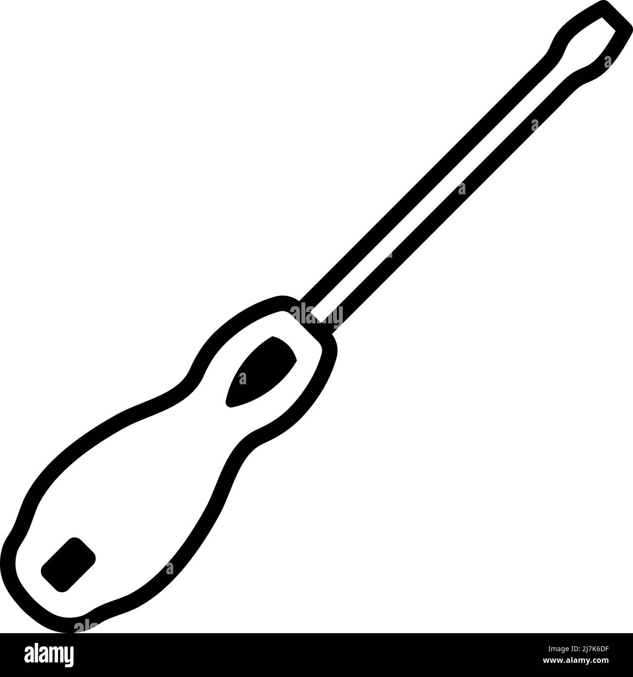 Icon Of Screwdriver. Bold outline design with editable stroke width ...