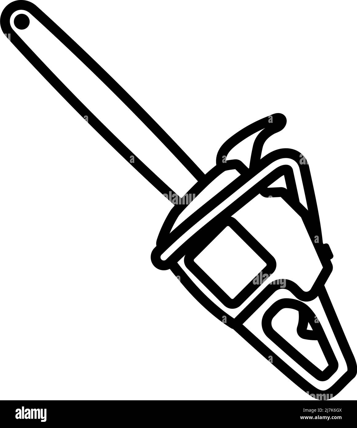 Icon Of Chain Saw. Bold outline design with editable stroke width ...