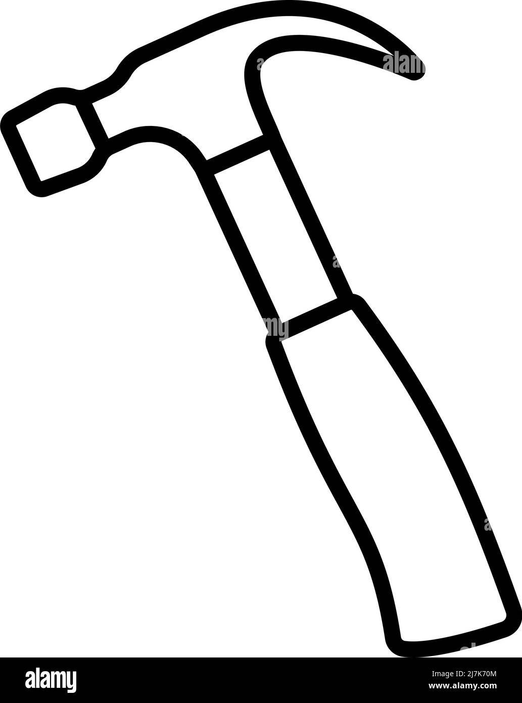 Icon Of Hammer. Bold outline design with editable stroke width. Vector ...