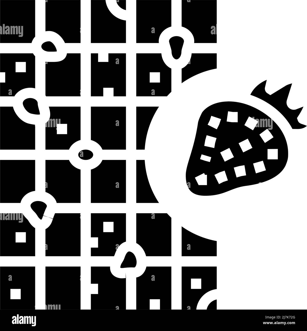 Piece chocolate glyph icon Black and White Stock Photos & Images - Alamy