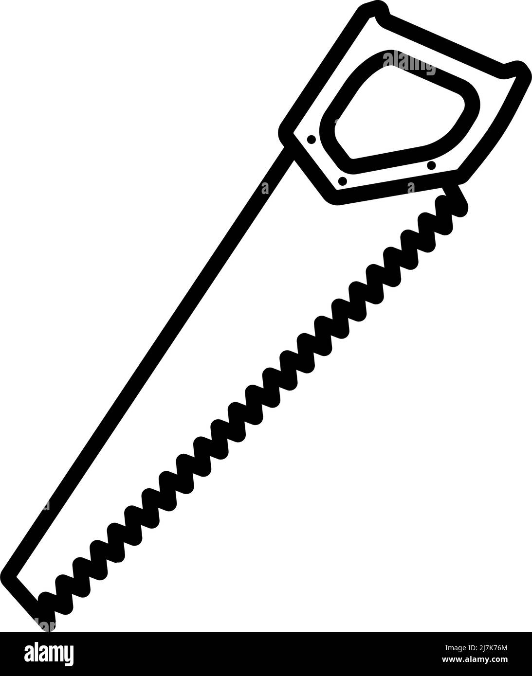 Icon Of Hand Saw. Bold outline design with editable stroke width ...
