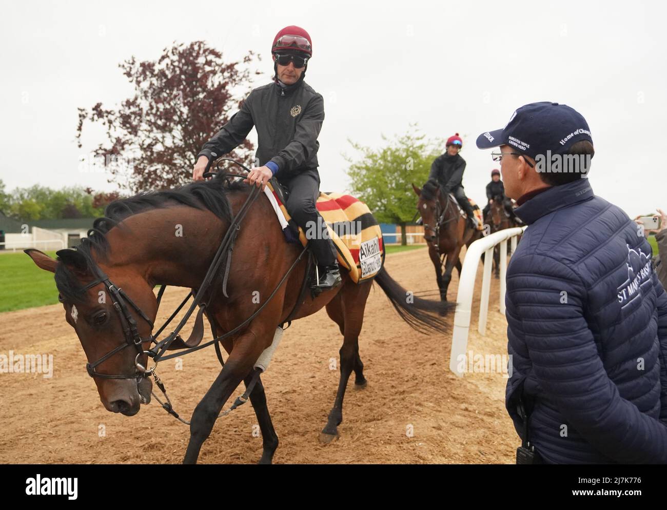 Aidan O'Brien watches as Aikhal is exercised at Ballydoyle racehorse ...