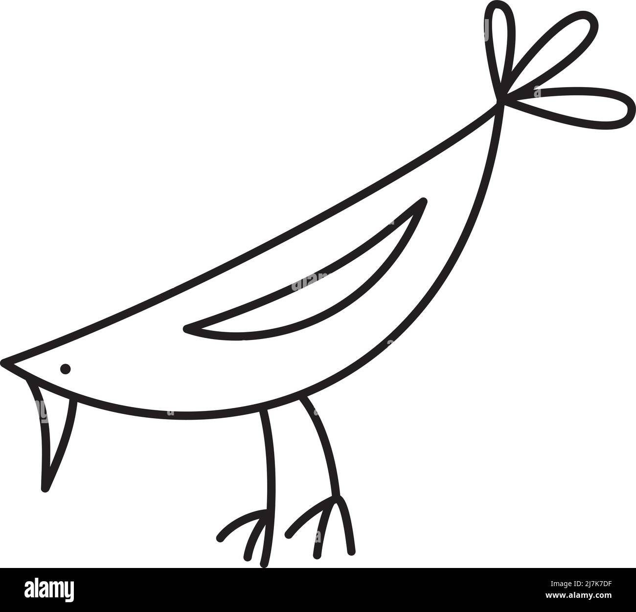 Monoline vector bird line art outline logo icon sign symbol design ...