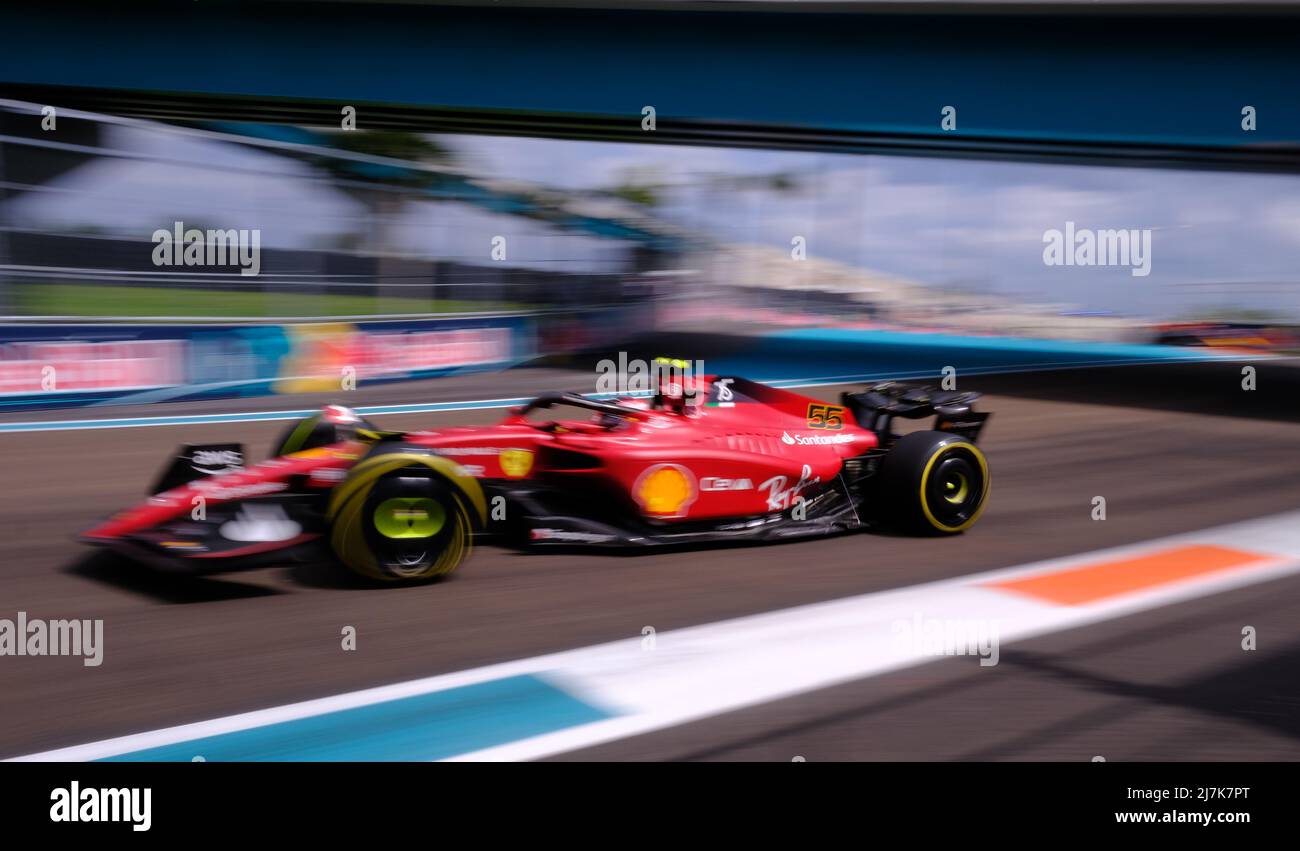 May 8th, 2022: Carlos Sainz, Team Ferrari driver #55 during the Formula ...