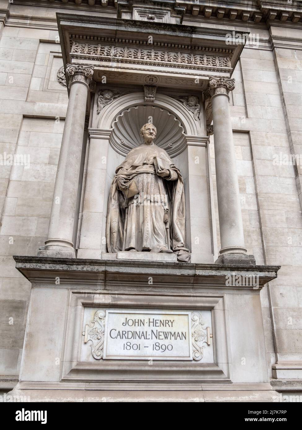 Statue of Cardinal John Henry Newman, 1801-1890 in front of Brompton ...